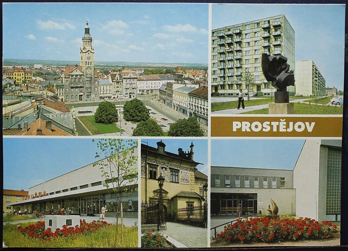 Pohled PROSTĚJOV NÁMĚSTÍ 9.KVĚTNA Š BAR ČISTÝ